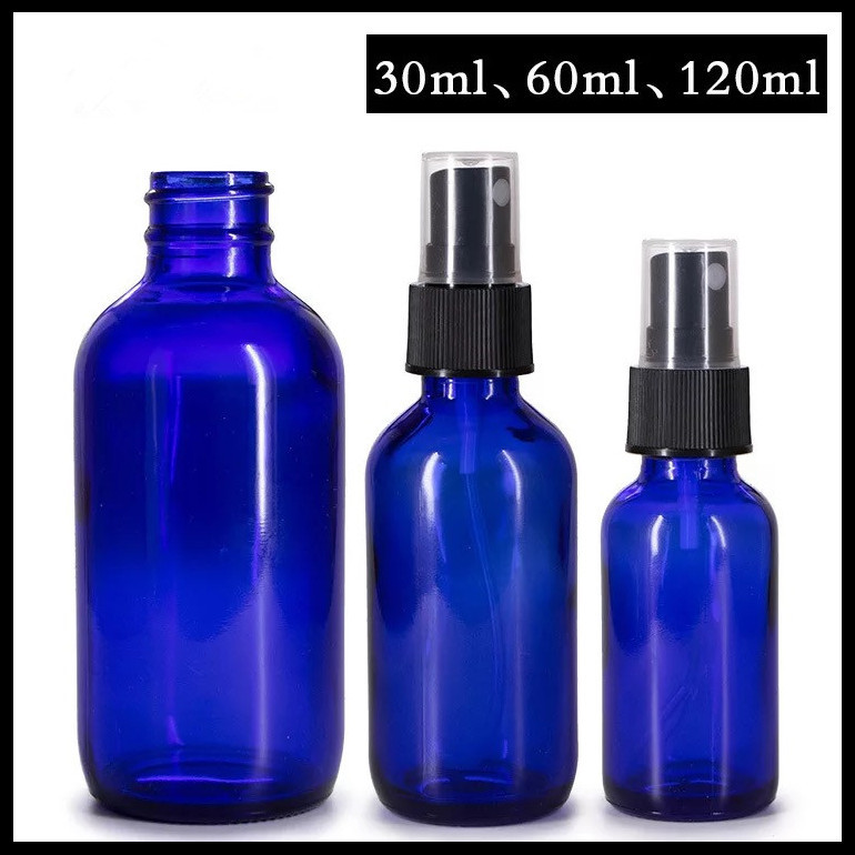 Botella de cristal 30ml 60ml 120ml del espray del color azul para la ...